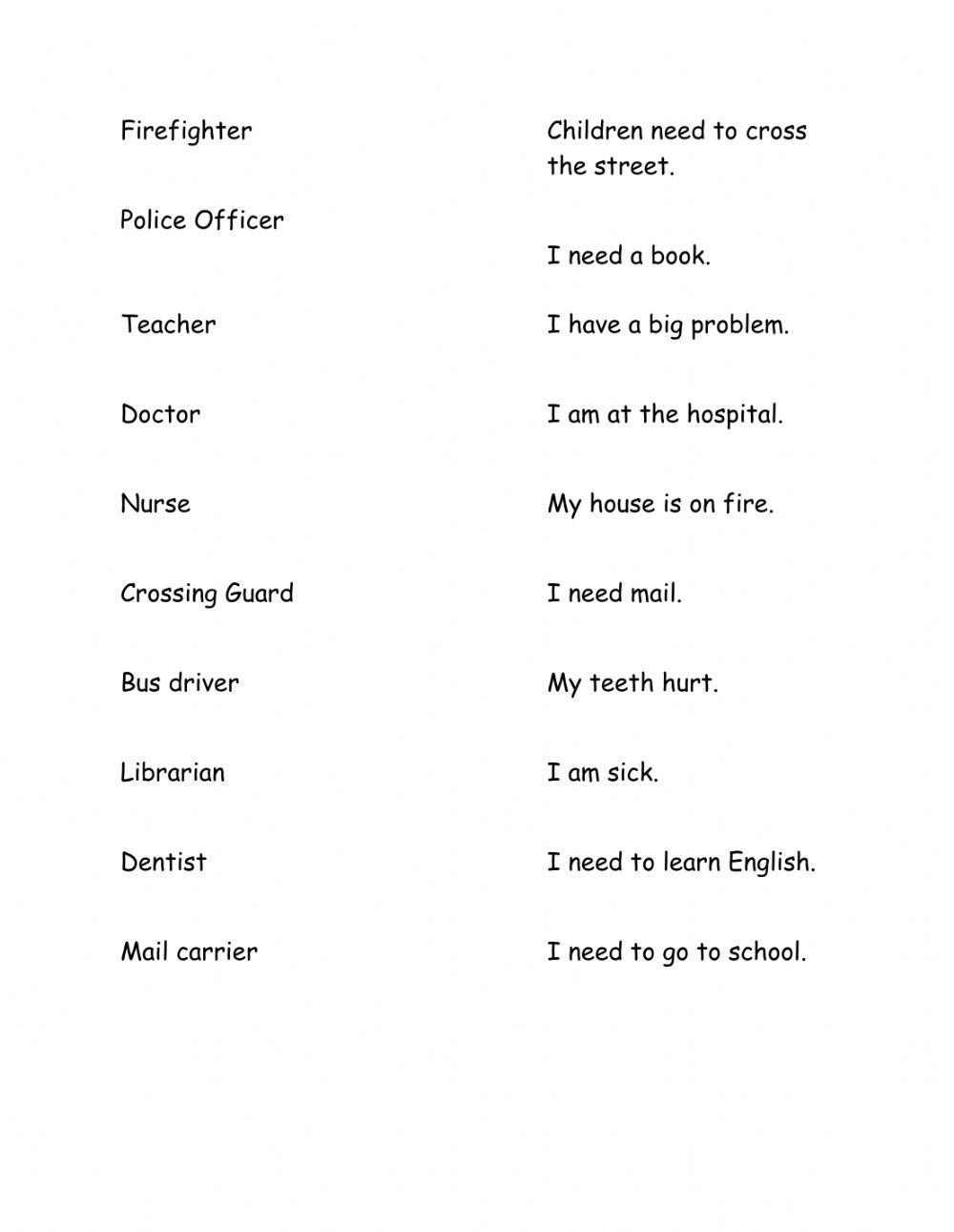 231656 | Community workers | spatton | LiveWorksheets