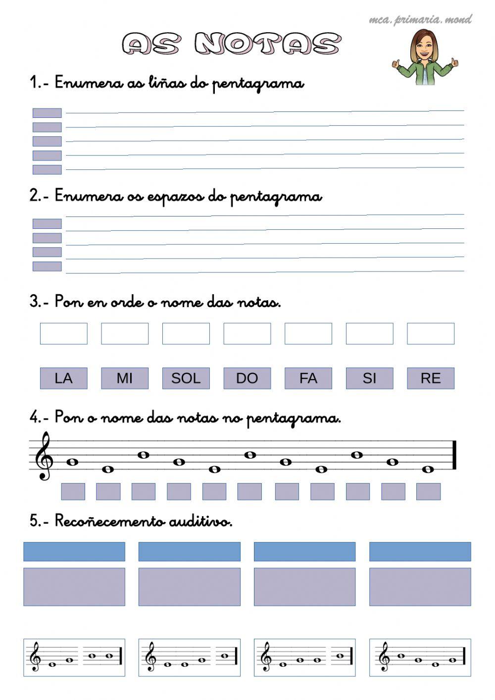 As notas 2 worksheet | Live Worksheets