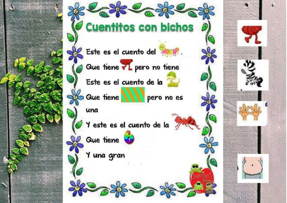 Poesia insectos con pictogramas worksheet | Live Worksheets