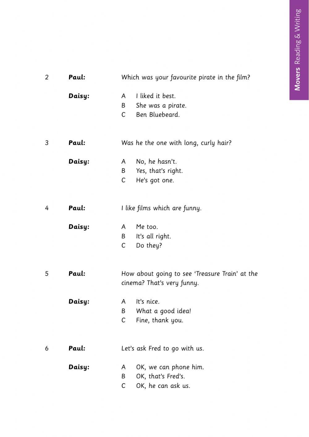 MOVERS - Writin… | Free Interactive Worksheets | 5744565