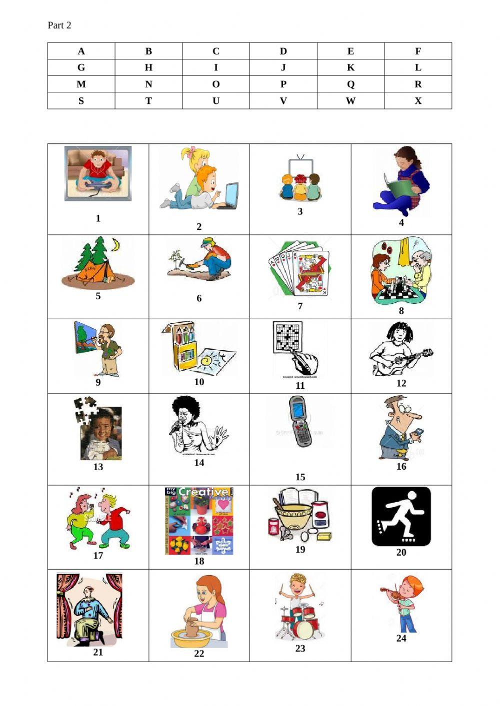 Activities listen and find worksheet | Live Worksheets