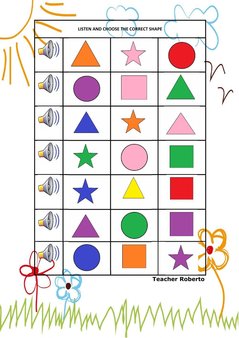 Shapes 233012 | RobertP | Live Worksheets