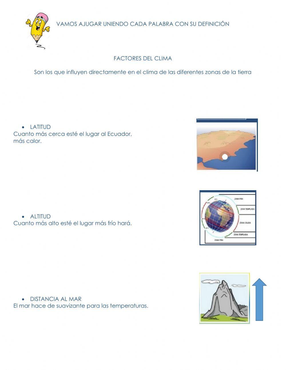 El clima | Free Interactive Worksheets | 233877