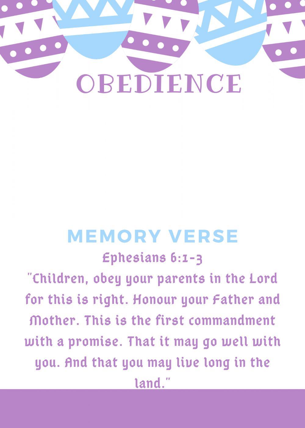 Obedience worksheet | Live Worksheets