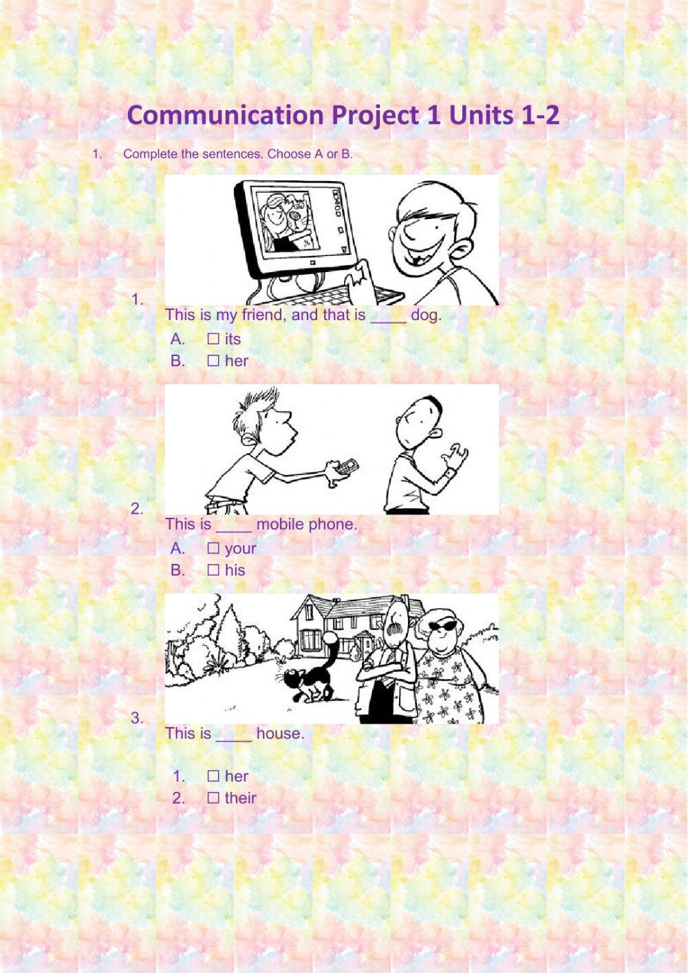 Communication, beginning worksheet | Live Worksheets