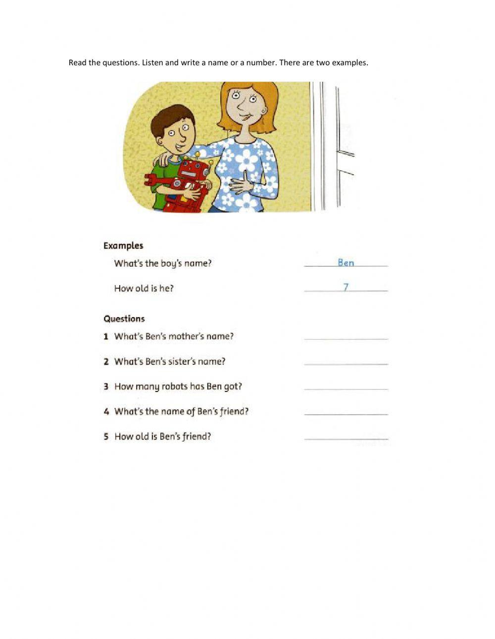 Reading and listening online activity | Live Worksheets