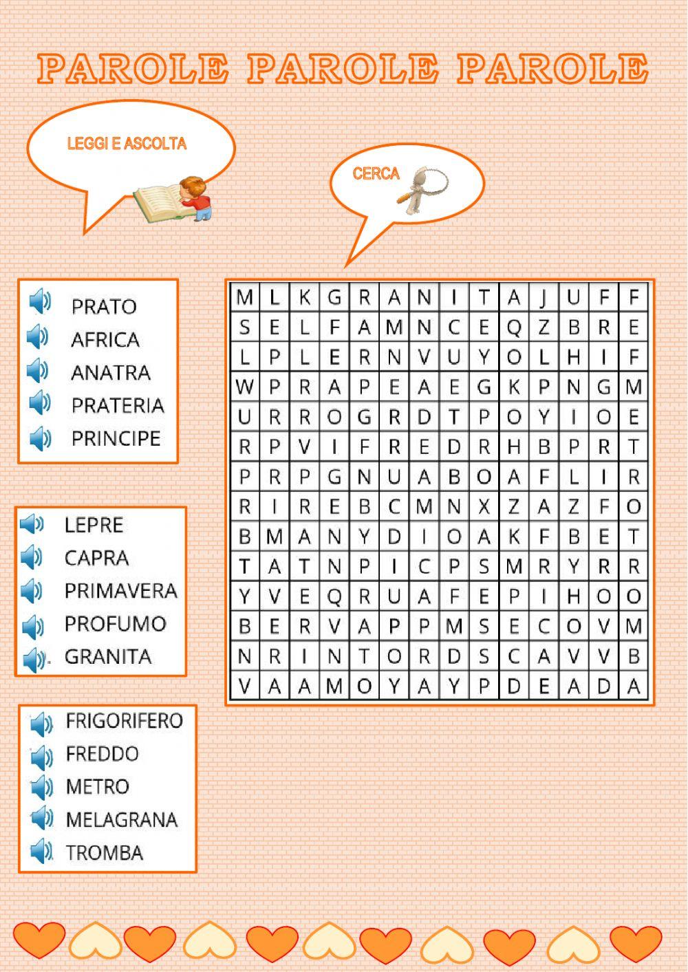 parole parole p… | Free Interactive Worksheets | 233167