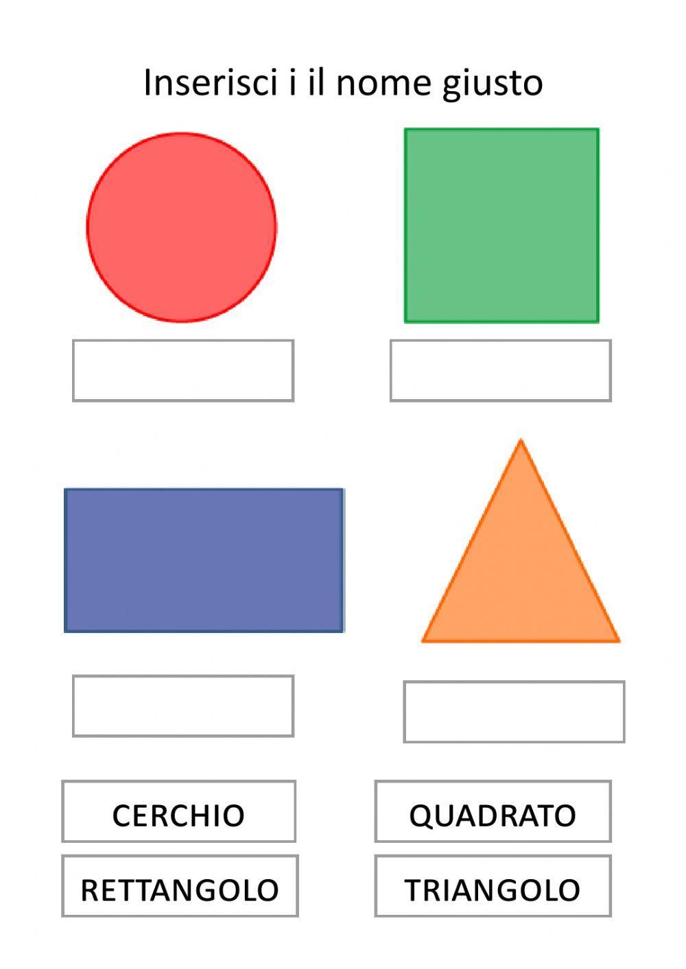 Le forme geometriche activity | Live Worksheets