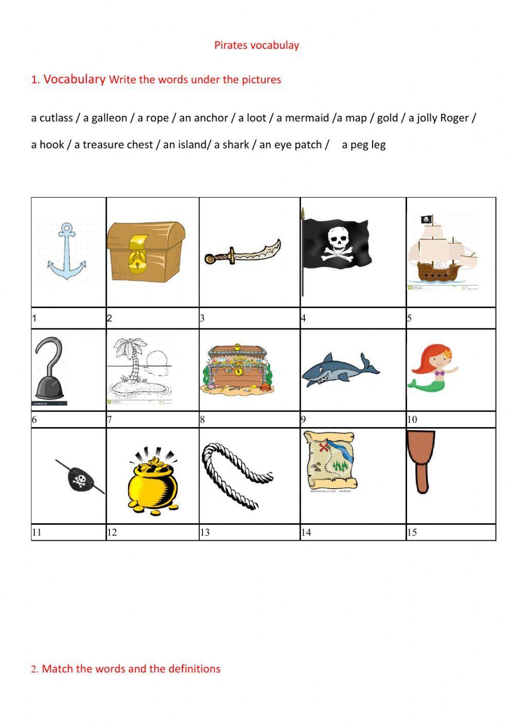 Pirates | Free Interactive Worksheets | 235891