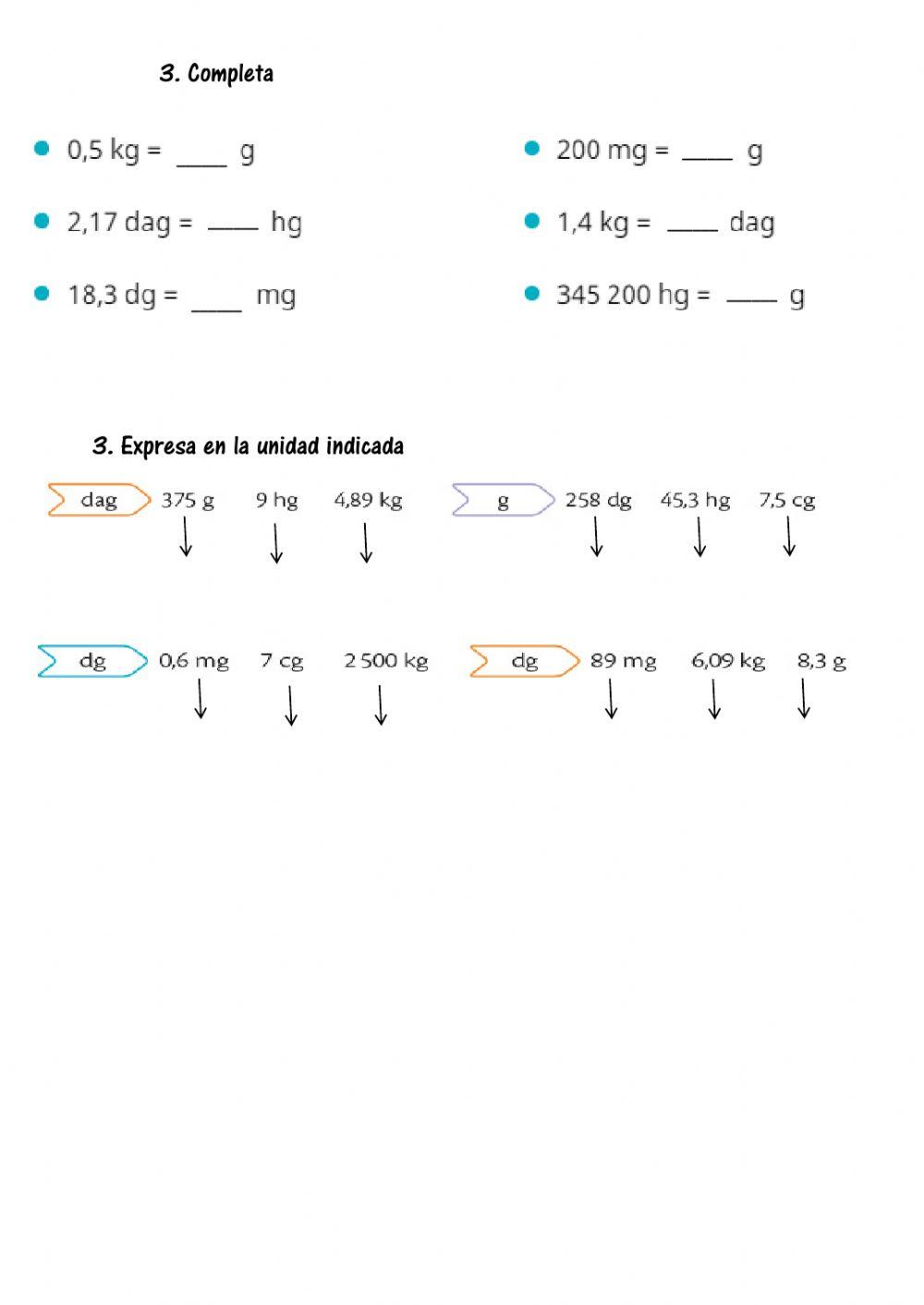 Masa | Free Interactive Worksheets | 236113