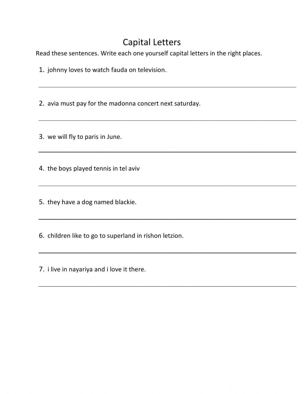 Capital Letters Exercise Live Worksheets capital-letters-exercise-live-worksheets