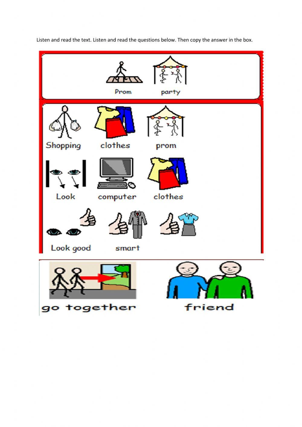 Prom | Free Interactive Worksheets | 237012