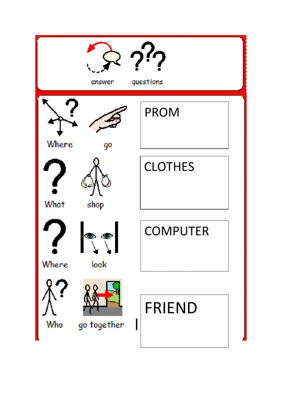 Prom | Free Interactive Worksheets | 237012