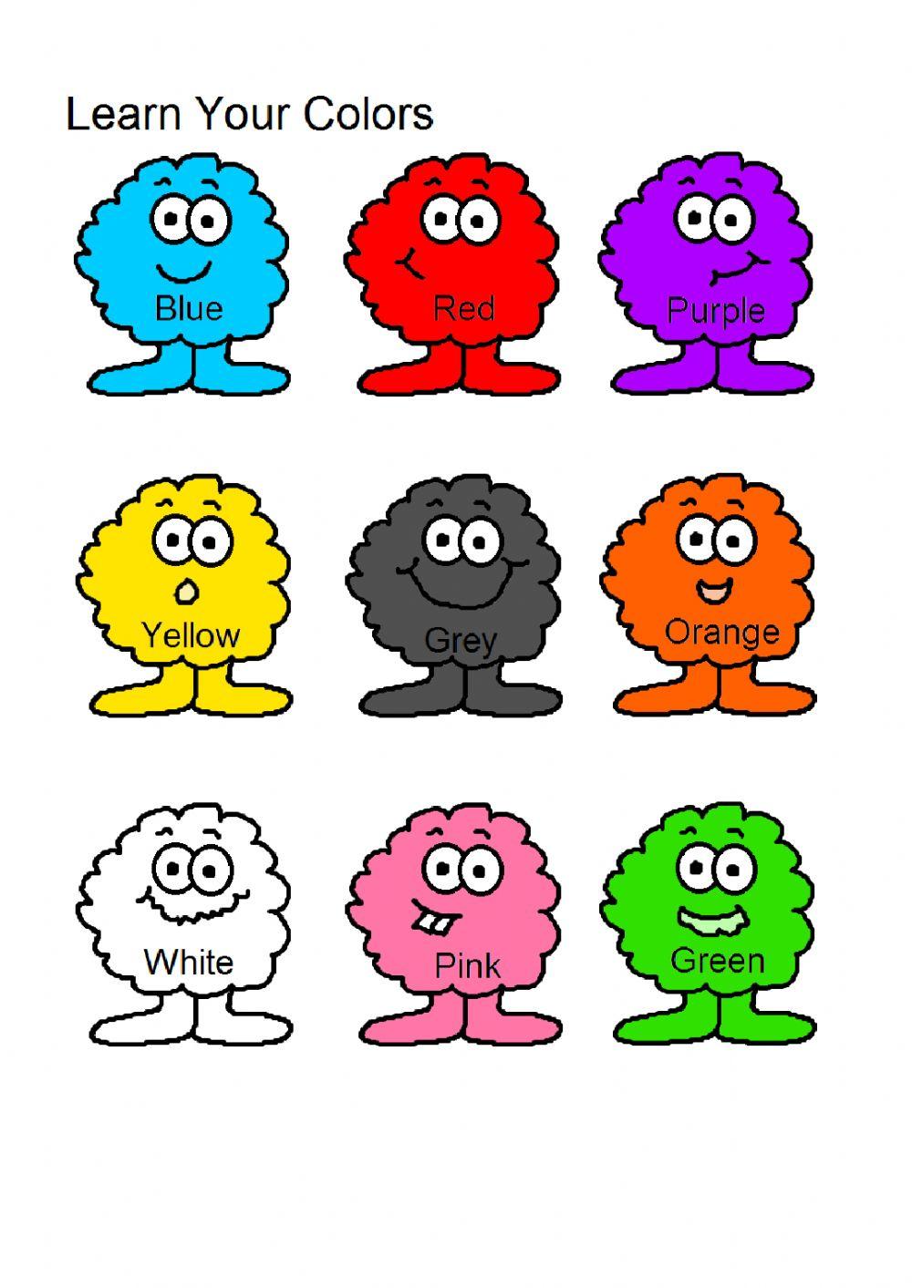 Learn colors worksheet | Live Worksheets