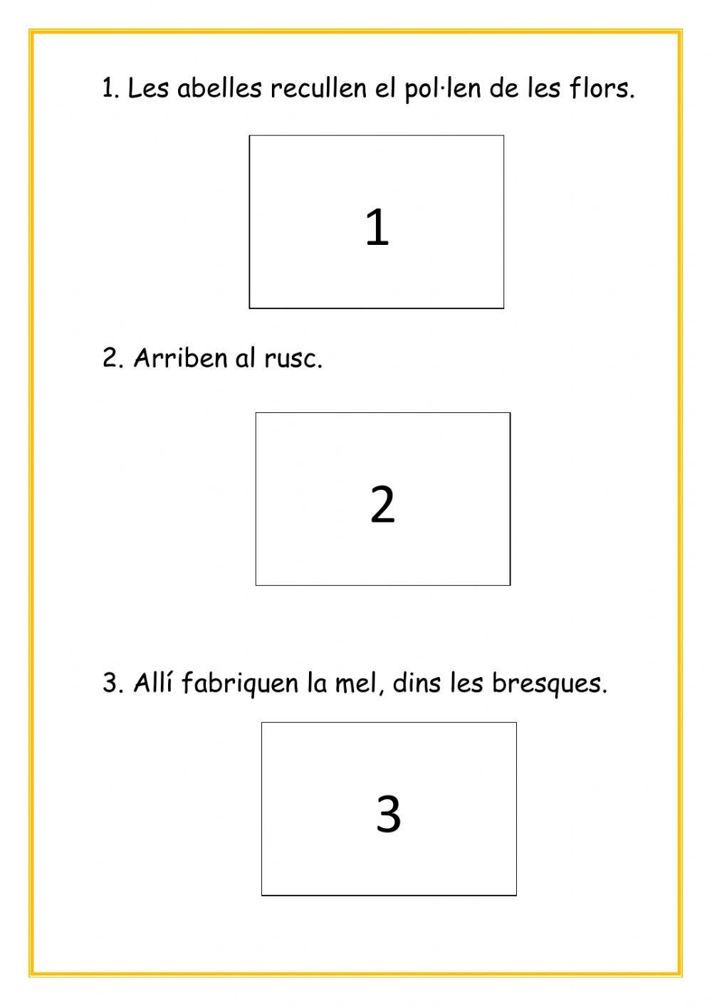 El cicle de la mel | rgual | Live Worksheets