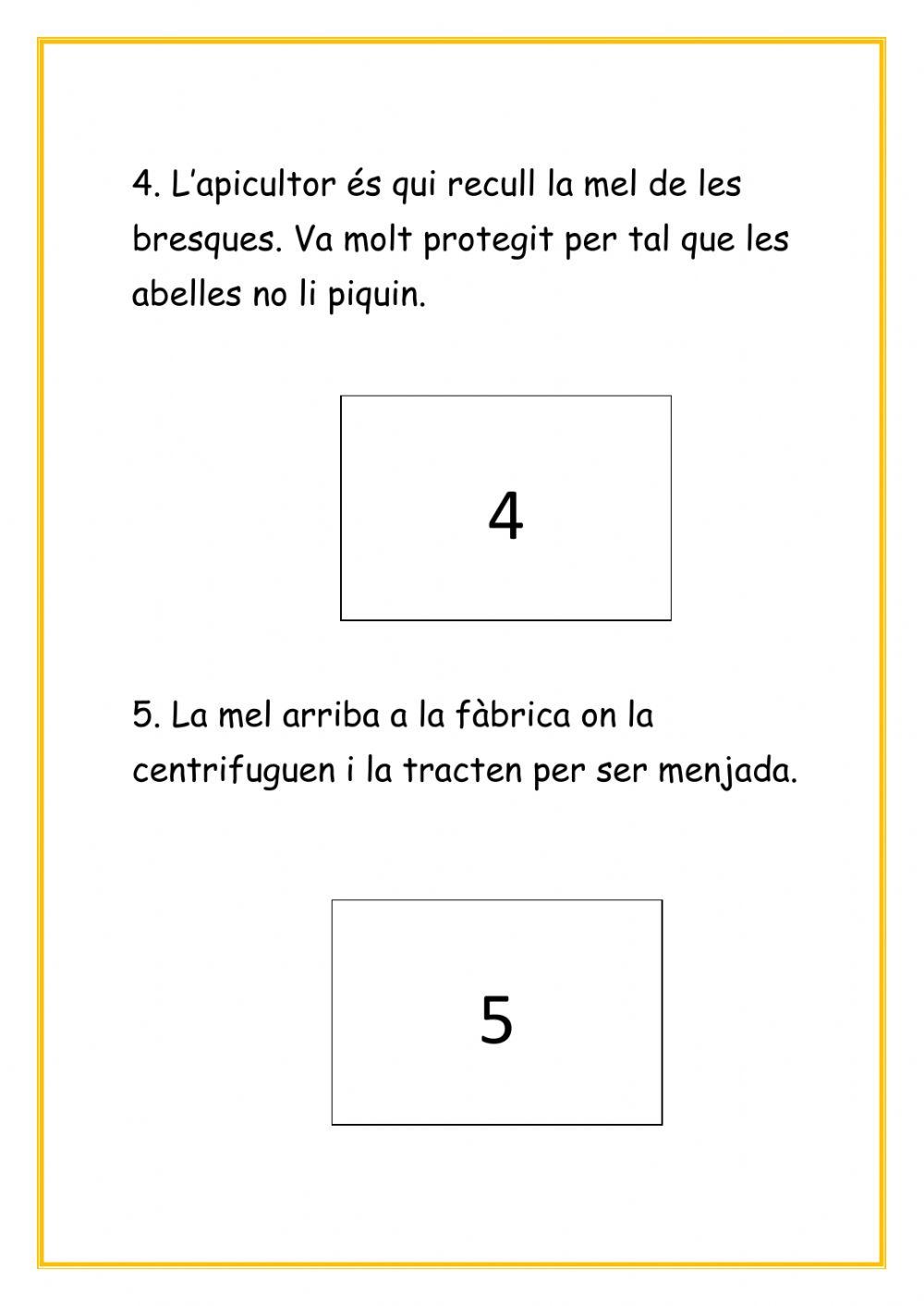 El cicle de la mel | rgual | Live Worksheets
