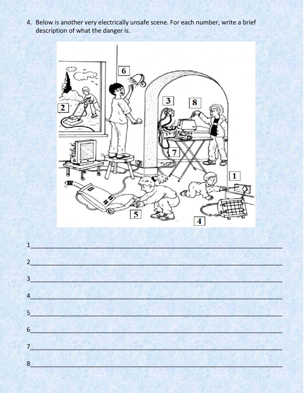 ELECTRICAL SAFE… | Free Interactive Worksheets | 5756082