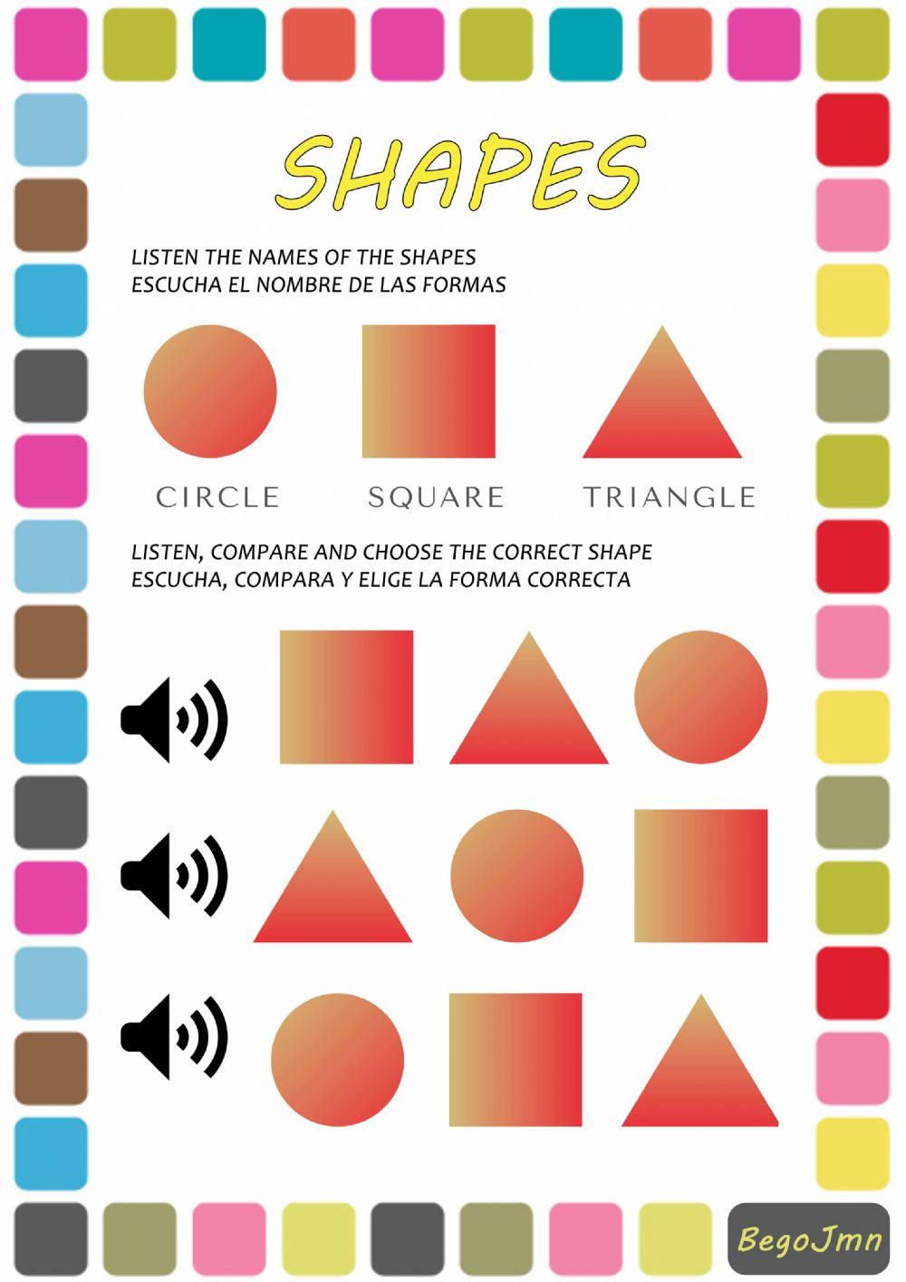 Shapes activity for preschool | Live Worksheets