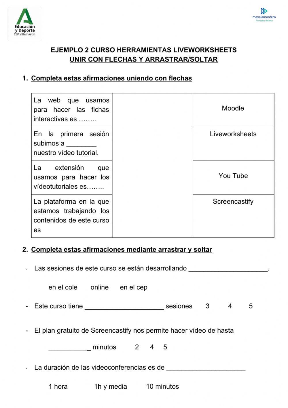 Curso CEP activity | Live Worksheets