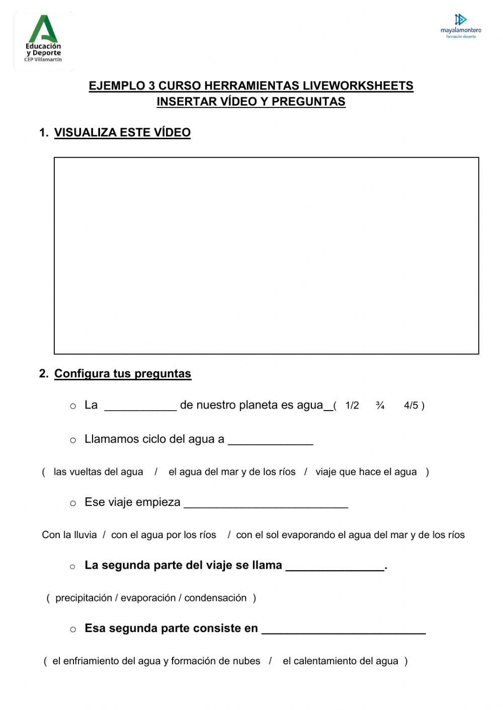 Curso cep ciclo agua worksheet | Live Worksheets