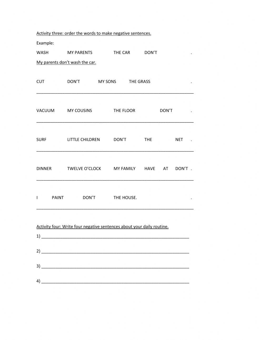 Present Simple … | Free Interactive Worksheets | 240501