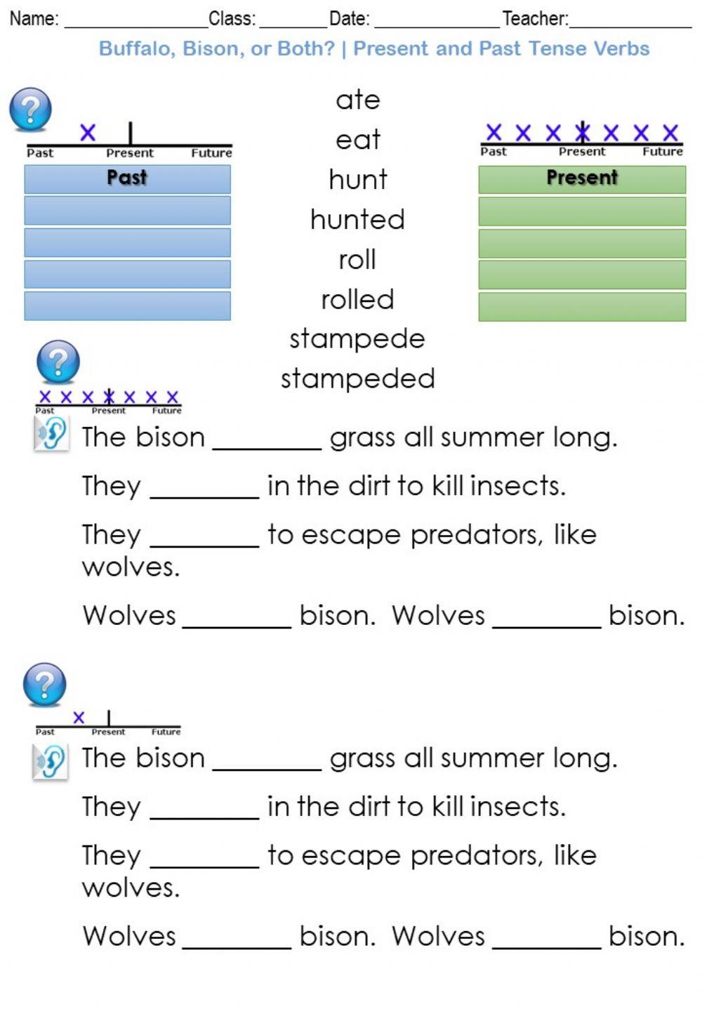 Buffalo, Bison,… | Free Interactive Worksheets | 148571