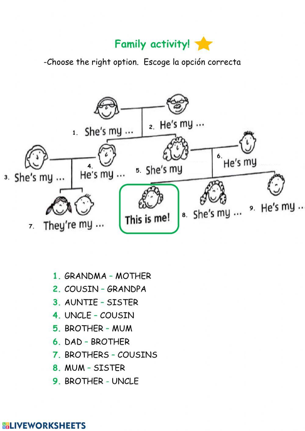 Family game | FraniPastore | Live Worksheets