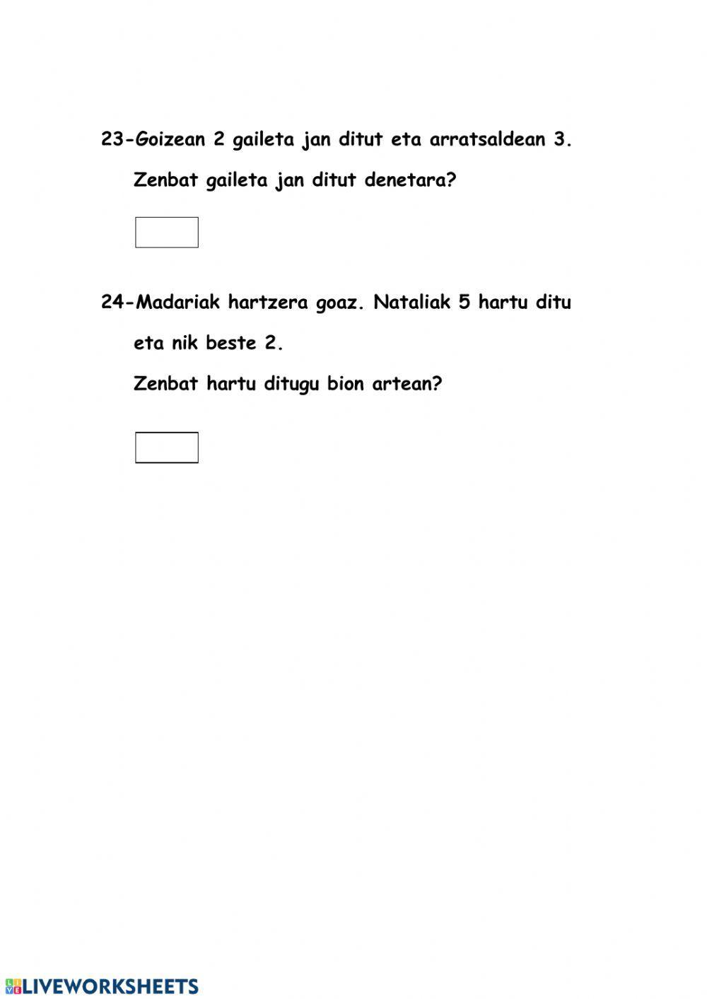 Ahozko problemak 3 148753 | AnaArrigo | Live Worksheets