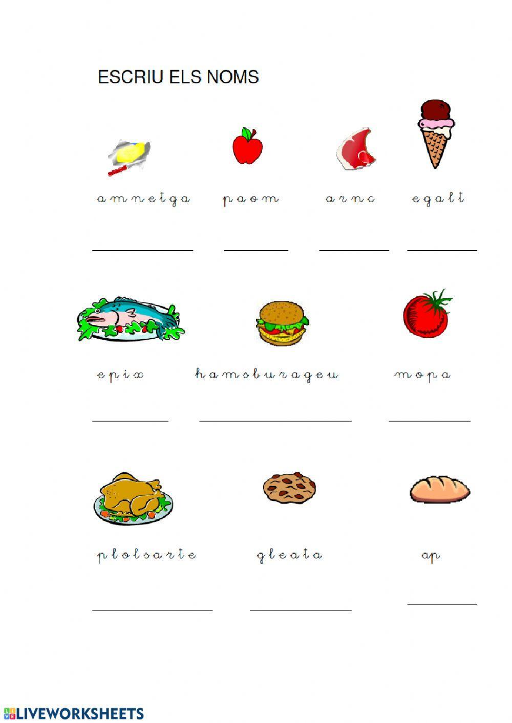 Aliments saluda… | Free Interactive Worksheets | 149349