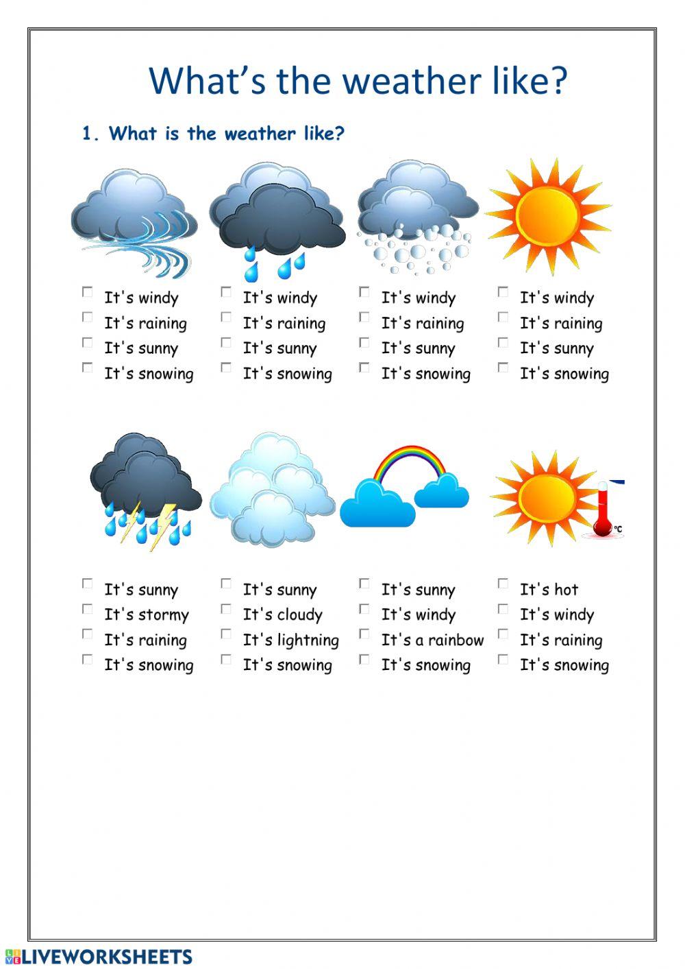 Weather | Free Interactive Worksheets | 149659
