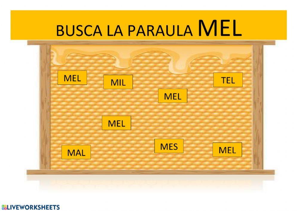 Busca la paraula MEL worksheet | Live Worksheets