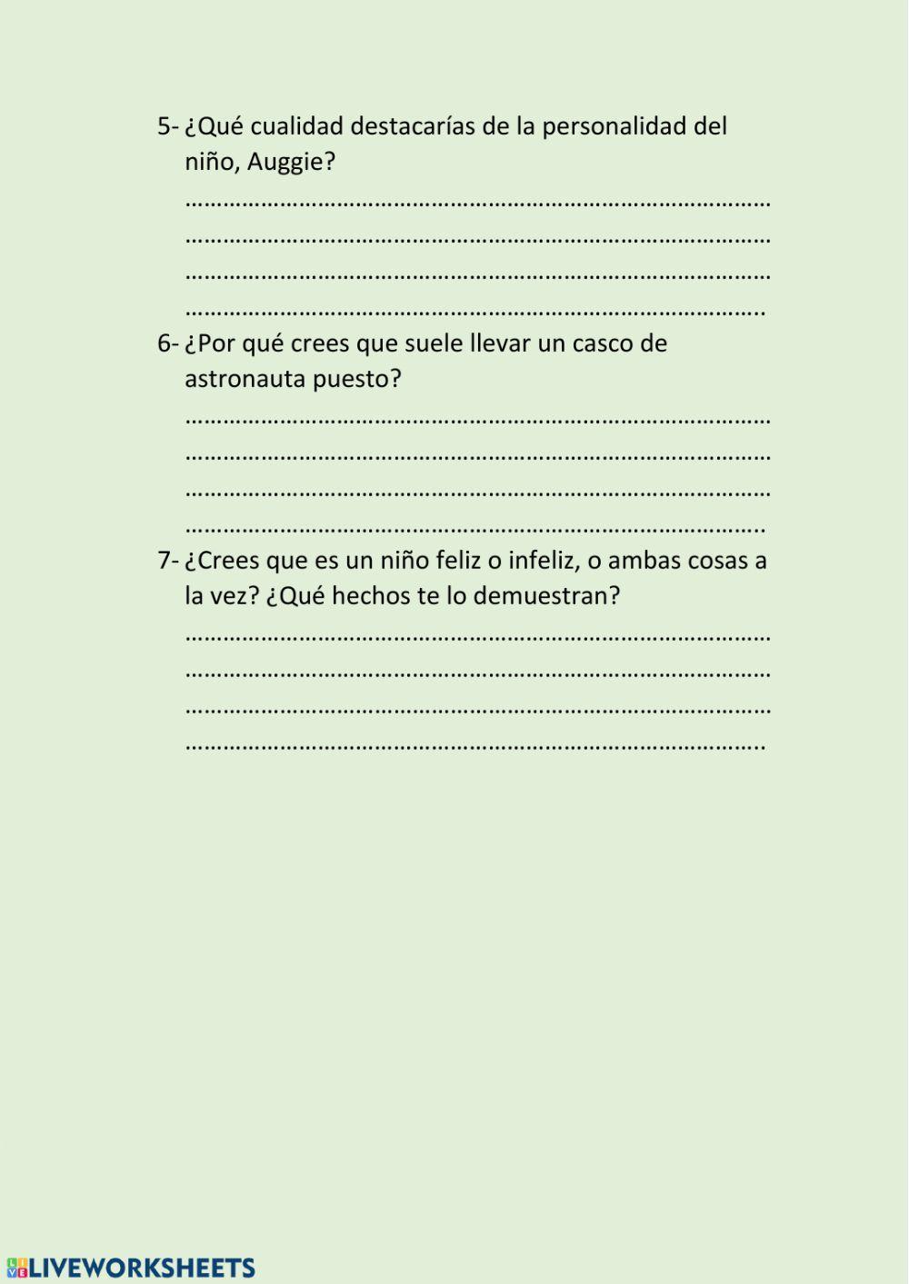 Wonder | Free Interactive Worksheets | 149959