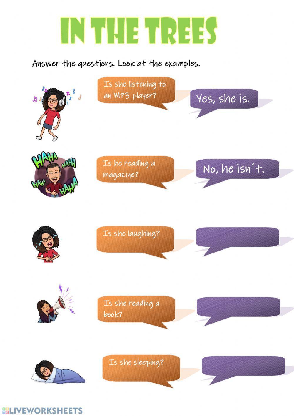 In the trees 02 worksheet | Live Worksheets