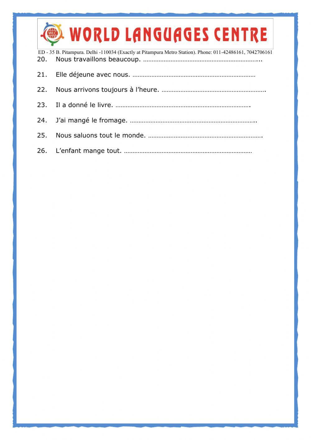 La negation | Free Interactive Worksheets | 240851