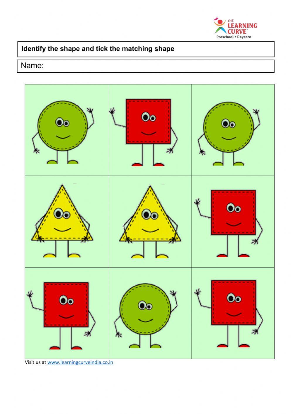 Playgroup Shape… | Free Interactive Worksheets | 241255