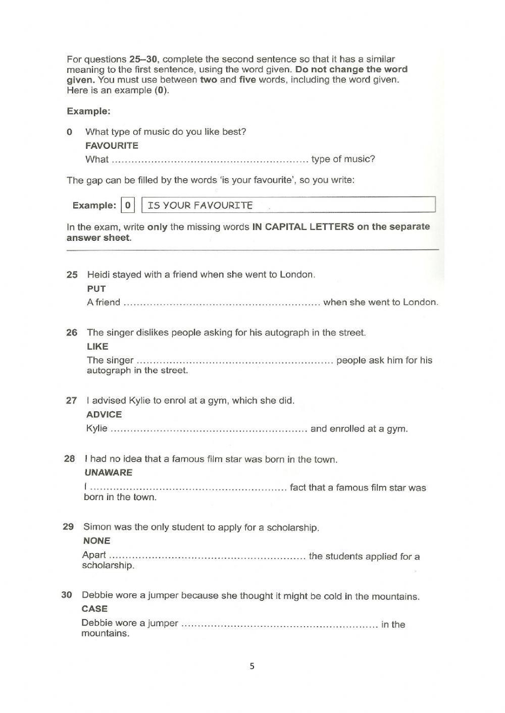 FCE Use of Engl… | Free Interactive Worksheets | 241312