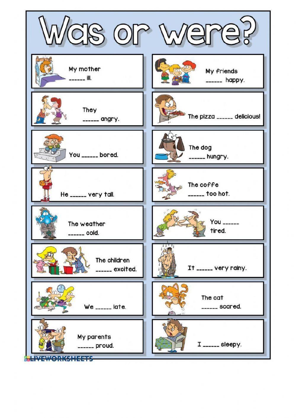 Activity was or were worksheet | Live Worksheets