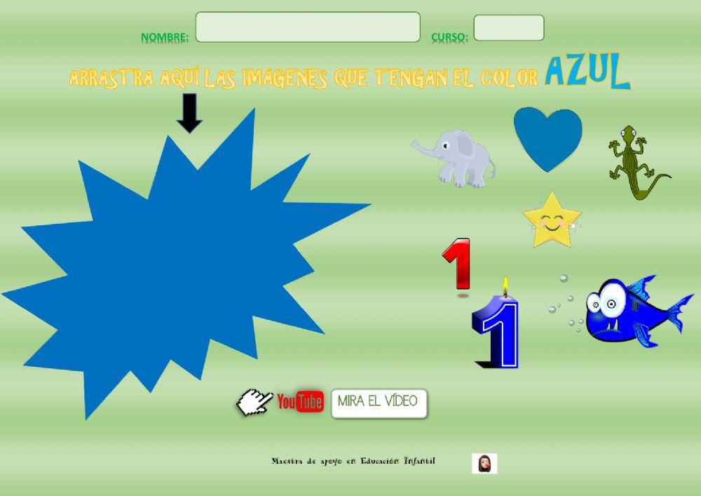 El color AZUL | Free Interactive Worksheets | 241487