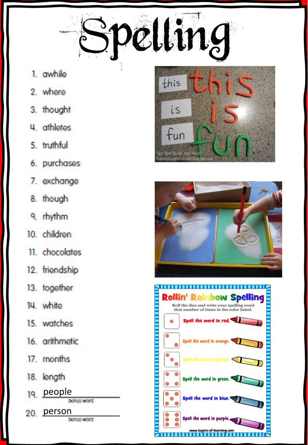 Week 16 - Monday - English - Grade 5 worksheet | Live Worksheets