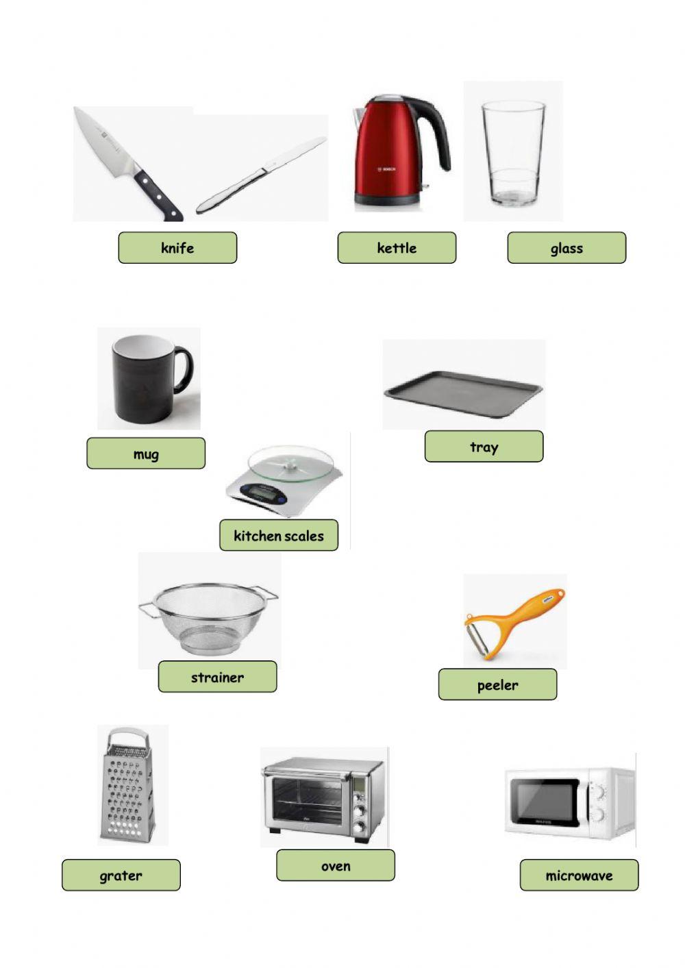 Liveworksheets-Crockery-electrodomestics worksheet | Live Worksheets