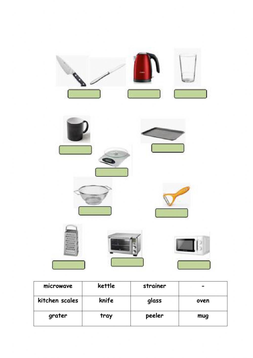 Liveworksheets-Crockery-electrodomestics worksheet | Live Worksheets