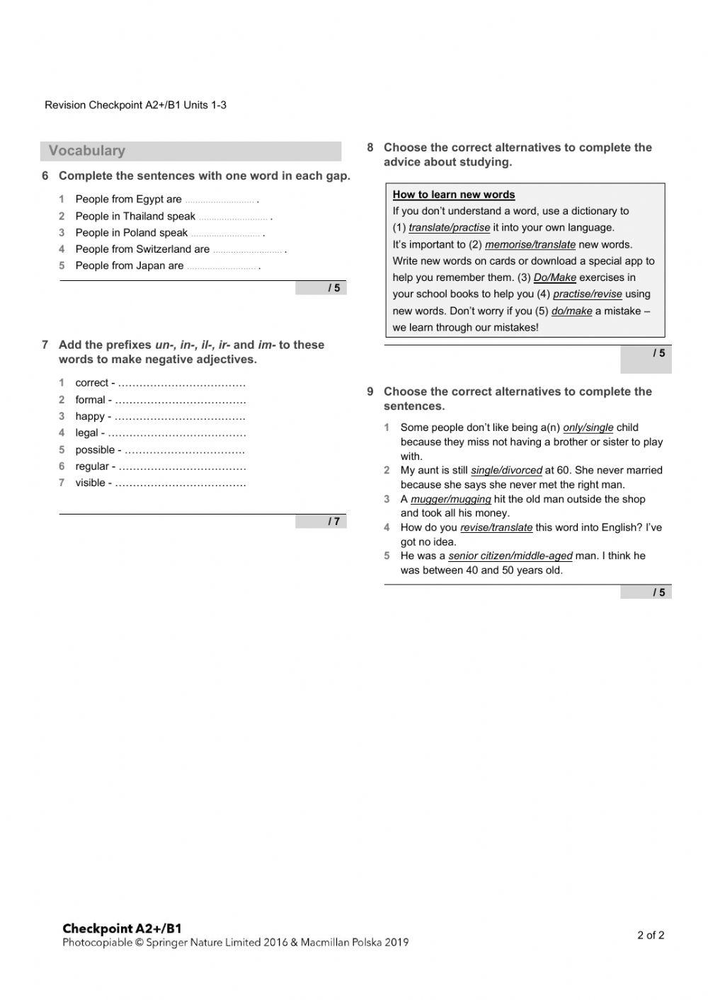 Revision Units … | Free Interactive Worksheets | 5764910