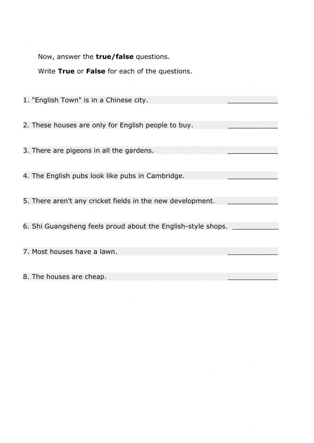 ESOL Entry 3 Re… | Free Interactive Worksheets | 242700