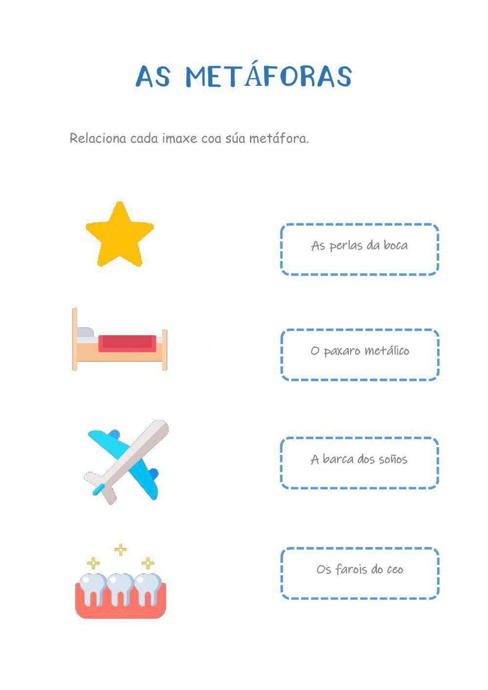 Metáforas interactive worksheet | Live Worksheets