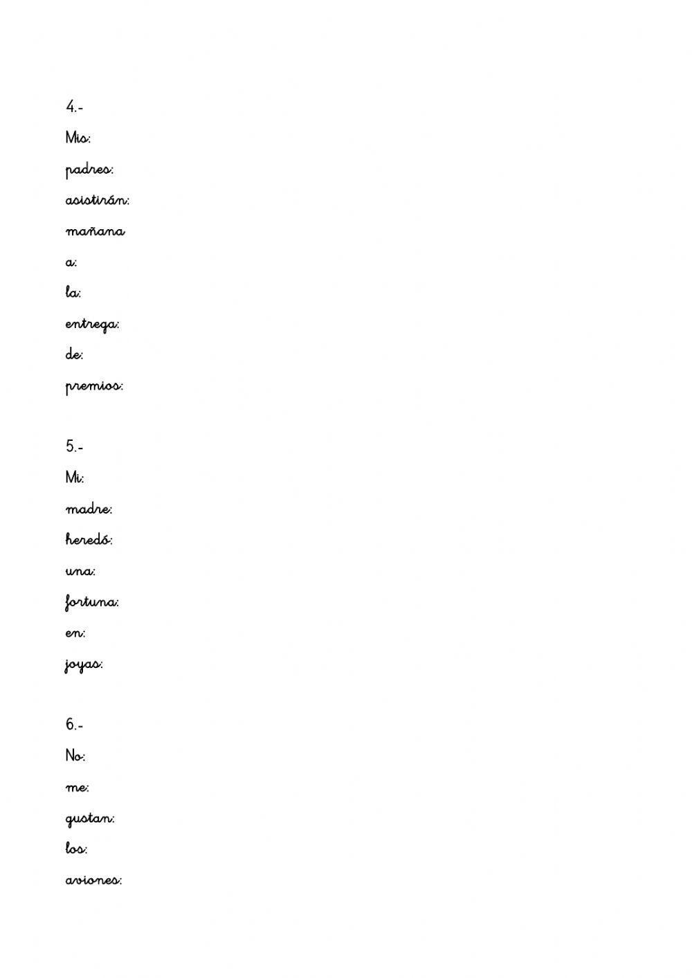 Análisis Morfol… | Free Interactive Worksheets | 243370