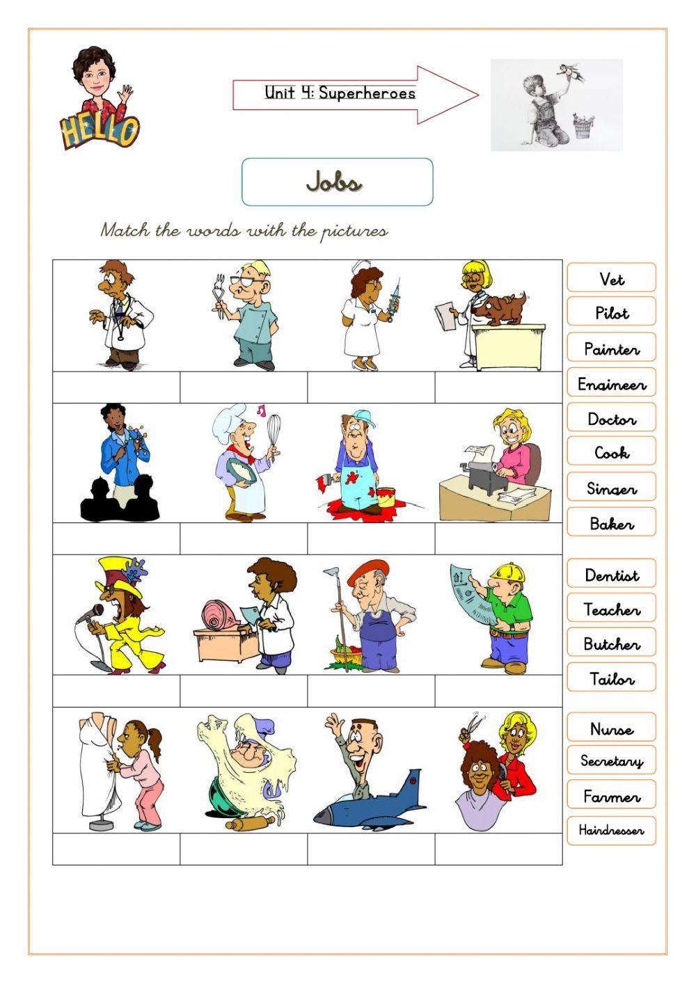 Jobs online exercise for Segundo de Primaria | Live Worksheets
