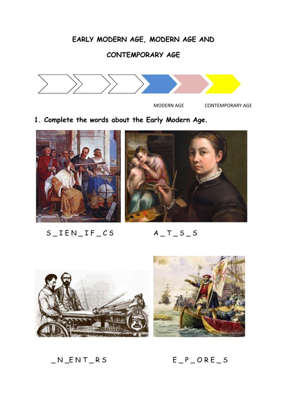 MODERN AGE AND CONTEMPORARY AGE online exercise for | Live Worksheets