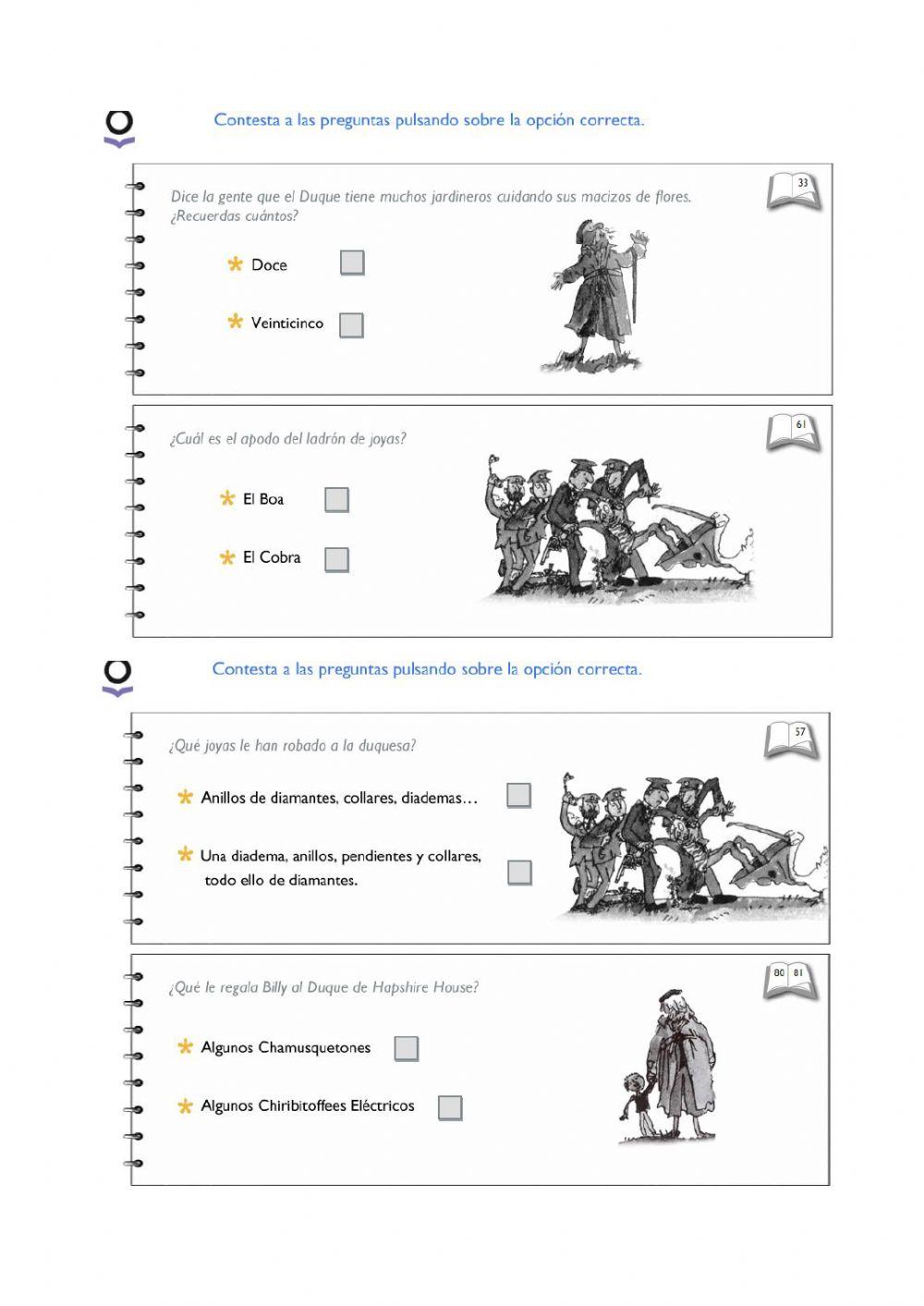preguntas finales del libro, la garifa, el pelícano y e mono. online ...