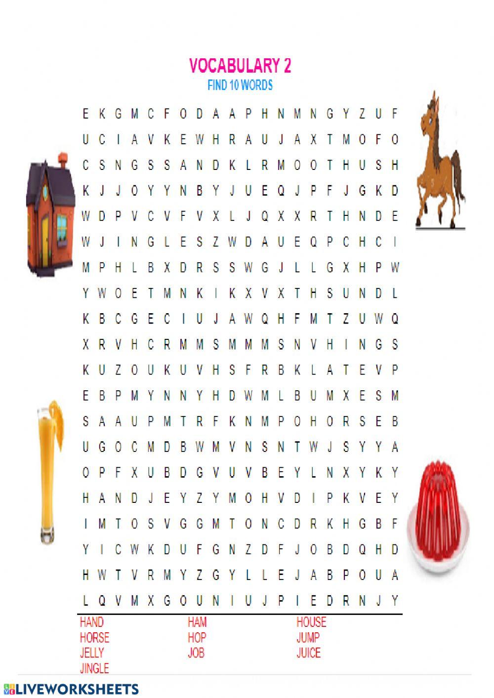 Vocabulary 2nd grade worksheet | Live Worksheets