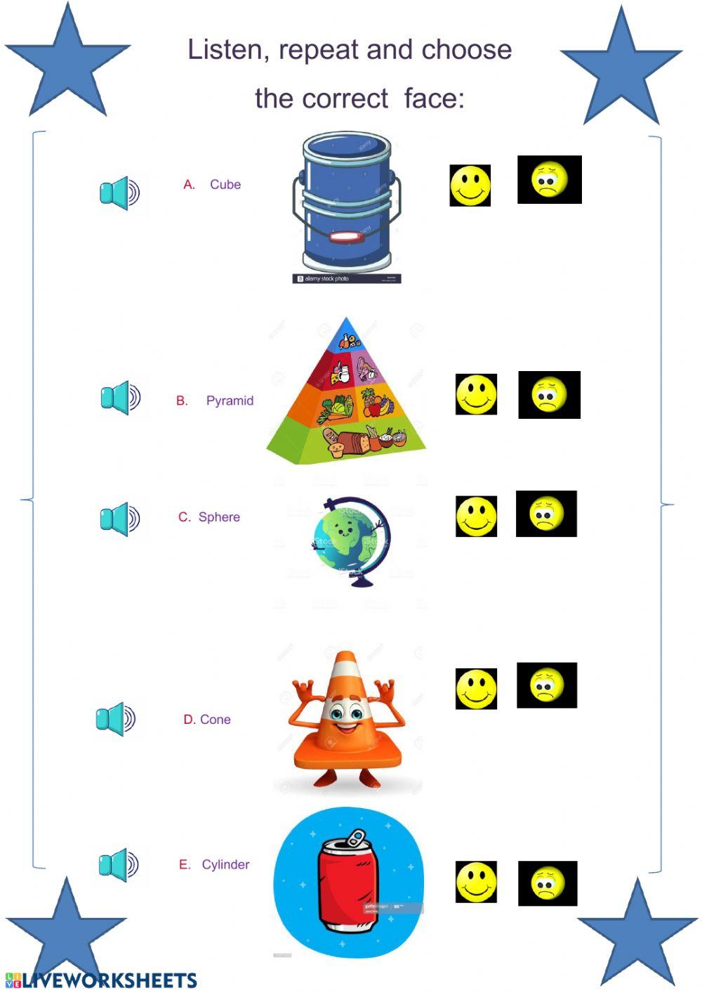 Figures worksheet for kindergarden | Live Worksheets
